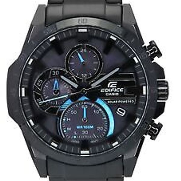Casio EDIFICE Analog Chronograph Stopwatch Solar EQS-940DC-1B 100M Mens ...