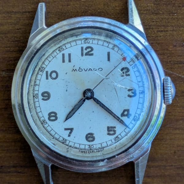 Vintage Movado Military Watch Ref.18610 For Parts Or Restore, Read ...