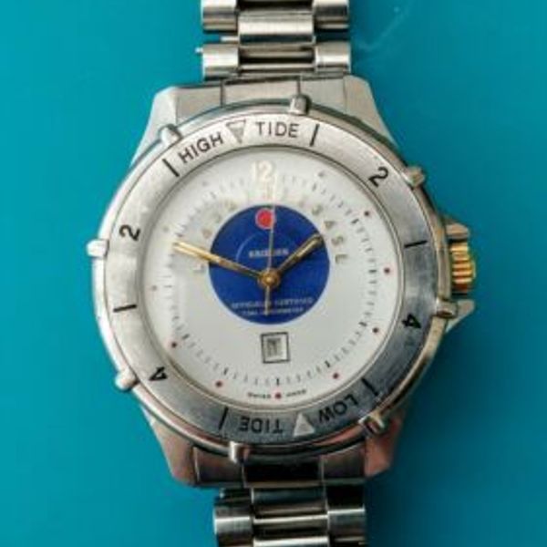 Men's Swiss KRIEGER Chronometer Moon Phase & Tidal Quartz Watch M 882 ...