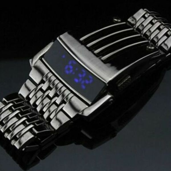 Retro LED digital watch Black. Driver Computron Vintage Futuristic ...
