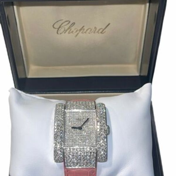 Auth Chopard Quartz Diamond Set Bezel Women's Dress Watch | WatchCharts ...