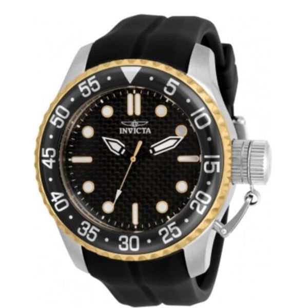 NEW INVICTA 32964 PRO DIVER MEN 50MM, BAND BLACK WATER RESISTANCE 100M ...
