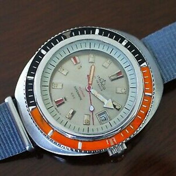 Vintage Squale 600 "Itraco" oversized 600m diver all original very rare ...