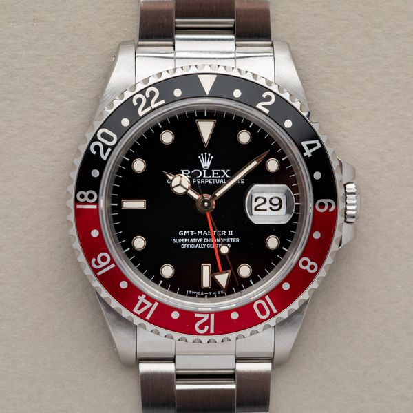 1996 Tritium Rolex 16710 GMT II + Papers | WatchCharts Marketplace