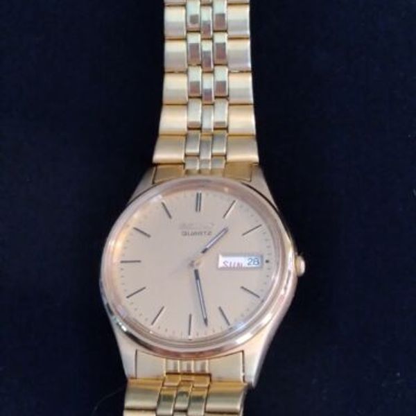 Mens Seiko Gold Tone Watch | WatchCharts Marketplace