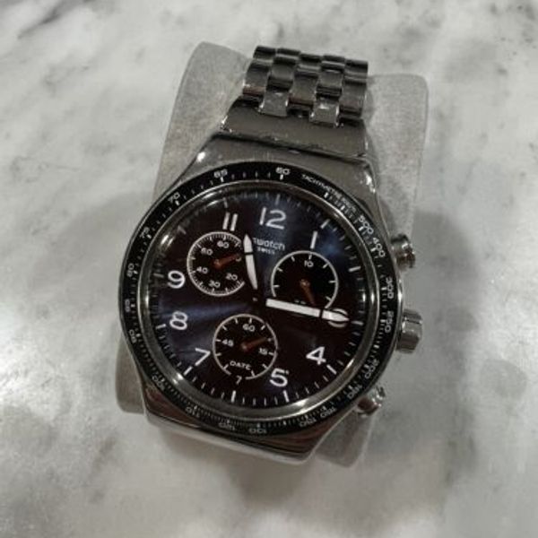 Swatch BOXENGASSE Men's Blue Watch yvs423gc | WatchCharts Marketplace