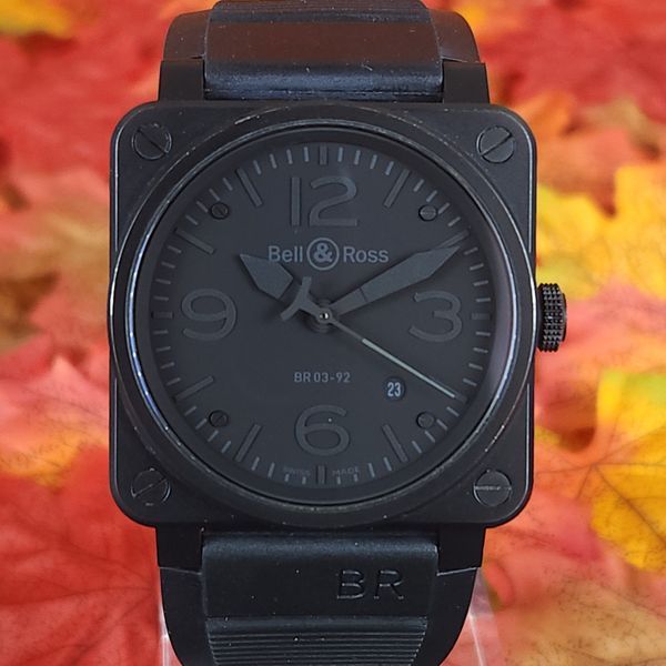 Bell & Ross Phantom 42 Black Stainless Steel Men’s Watch Box & Papers ...