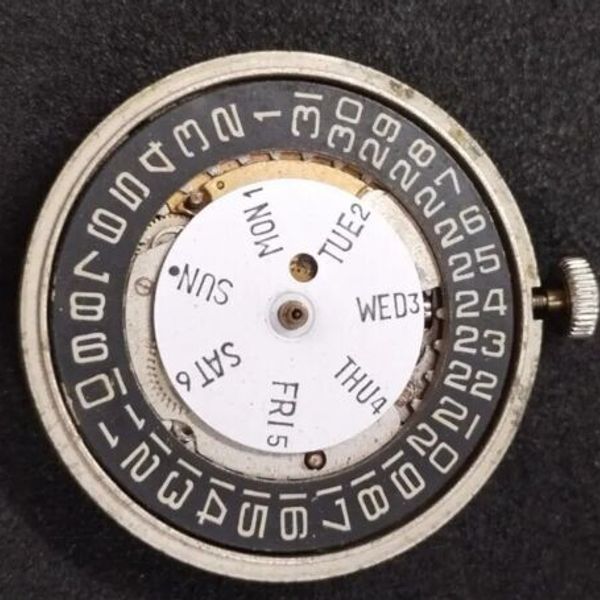 AR ENICAR AUTOMATIC MOVEMENT CAL NO.167 MO-384 KEY ROD ON-3 DAY/DATE ON ...