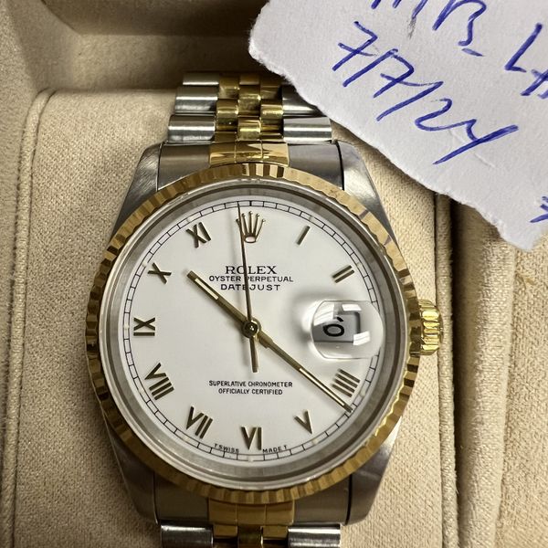 [WTS] 1993 Rolex Datejust 16233 Skinny White Roman Dial | WatchCharts ...