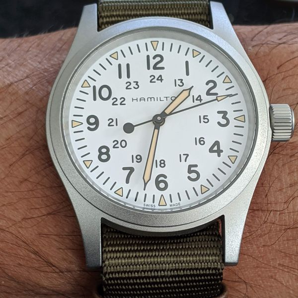 [WTS]Hamilton Khaki Mechanical White Dial - mint | WatchCharts