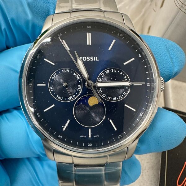 Fossil FS5907 Neutra Moonphase Multifunction Stainless Steel Watch ...