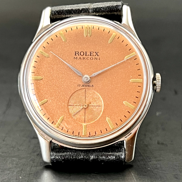 VTG ROLEX MARCONI JUMBO GOLD DIAL CIRCA 1940 DIAMETER 37mm SWISS MADE ...