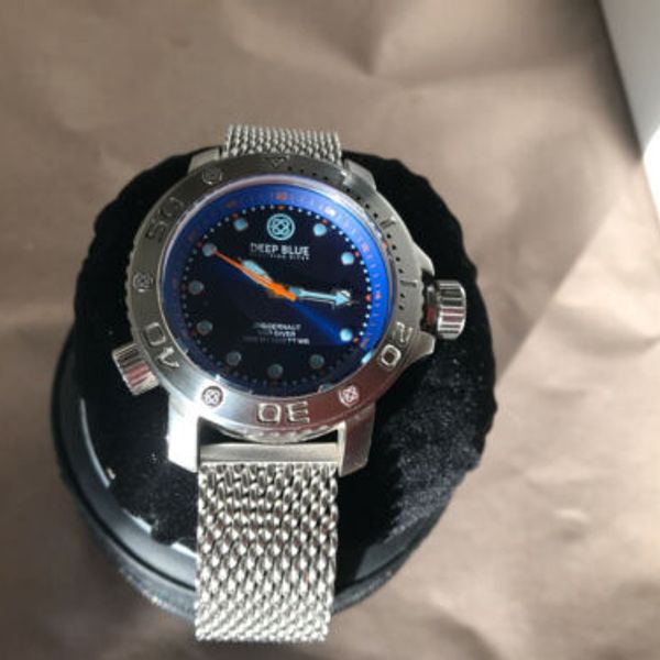 Deep Blue 1000M Diver Juggernaut Men's Watch, Swiss Quartz ...