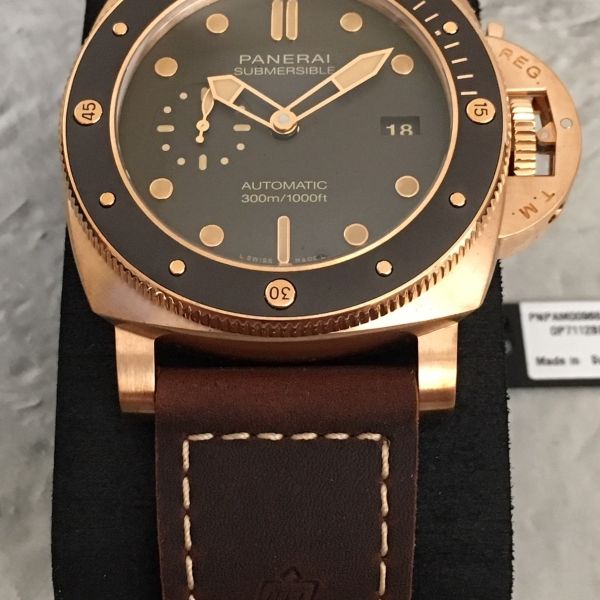 FS: BNIB PANERAI PAM 968 SUBMERSIBLE 1950 BROWNZO 47MM | WatchCharts ...
