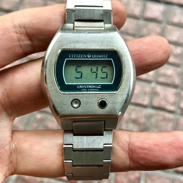 Vintage Retro 70's Citizens Crystron LC 9040 Digital Quartz Watch LCD ...