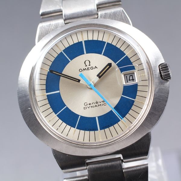 [EXC+5] Vintage OMEGA Geneve Dynamic TOOL 107 Hand Winding Silver Date ...