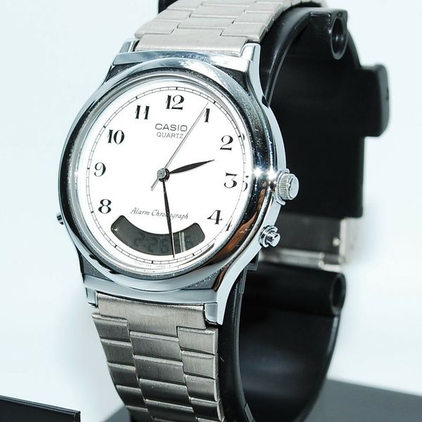 CASIO AQ-305 Analogue & Digital Alarm Chronograph Watch woking from ...