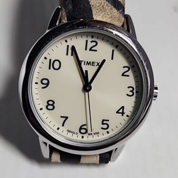 Timex Indiglo WR30M Easy Reader Womens Watch -New Battery 30mm (836) | WatchCharts Marketplace