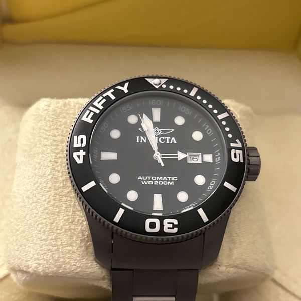 50mm Auto | TITANIUM Bracelet & Case | Black Dial |T1-22 PRO DIVER ...