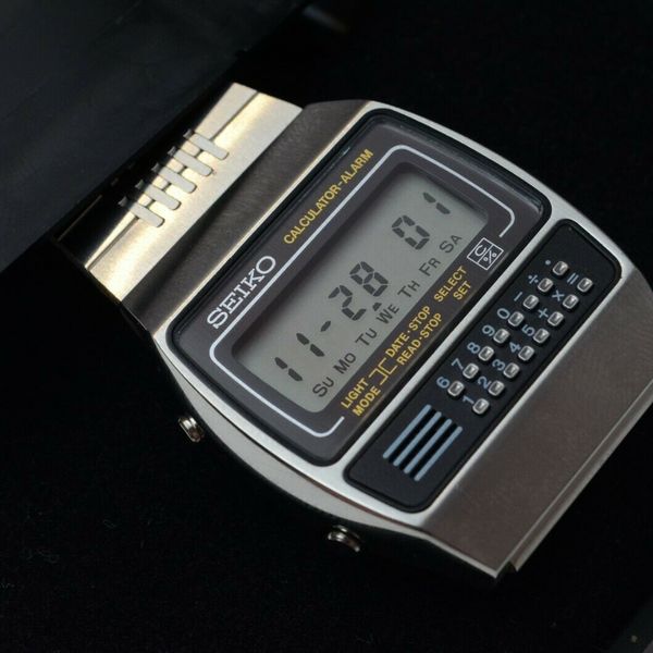 Vintage 1970s Seiko C359-5000 LCD Digital Calculator Watch + Box ...