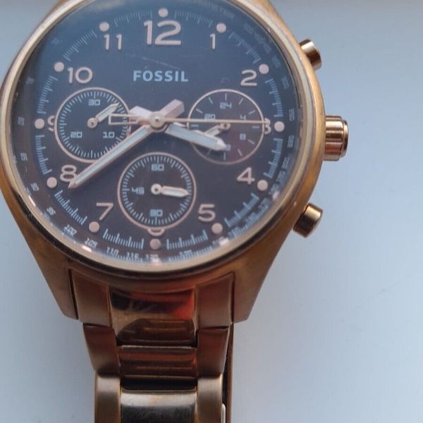 Fossil Watch CH-2793 Chronograph Tachymeter Bezel Rose Gold Tone ...
