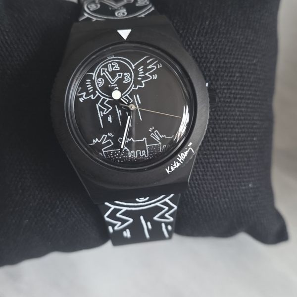 Timex Black Mens Analogue Watch Keith Haring X Q TW2W25600 ...