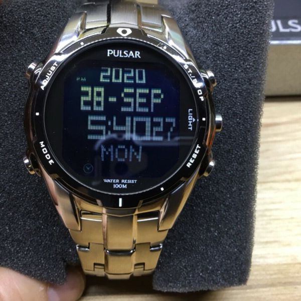 Pulsar By Seiko W861-X001 W861 LCD Wrist Watch In Stainless Steel ...