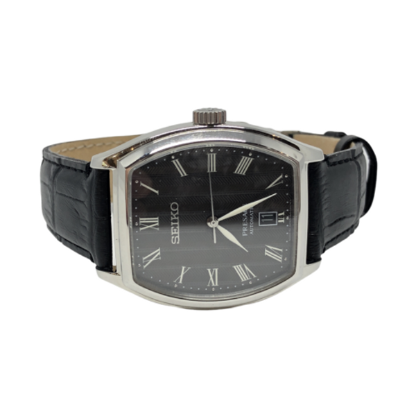 Seiko Presage SRPD07 Tonneau Case Striped Dial Automatic Mens Watch w ...