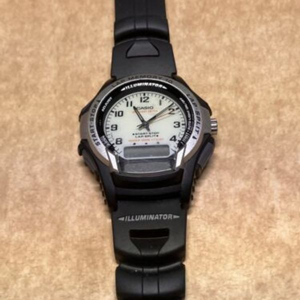 RARE CASIO ILLUMINATOR WS-300 QUARTZ ANA-DIGI WATCH WR 100M NEEDS ...