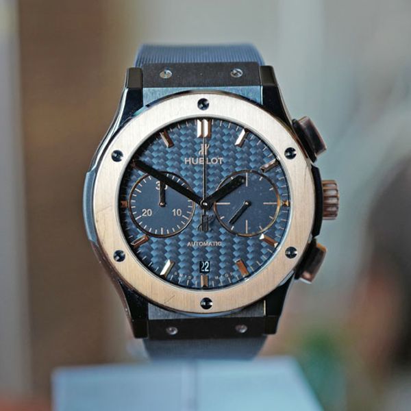 FS HUBLOT Classic Fusion Chronograph 18k Rose Gold Bezel Ceramic 45mm ...