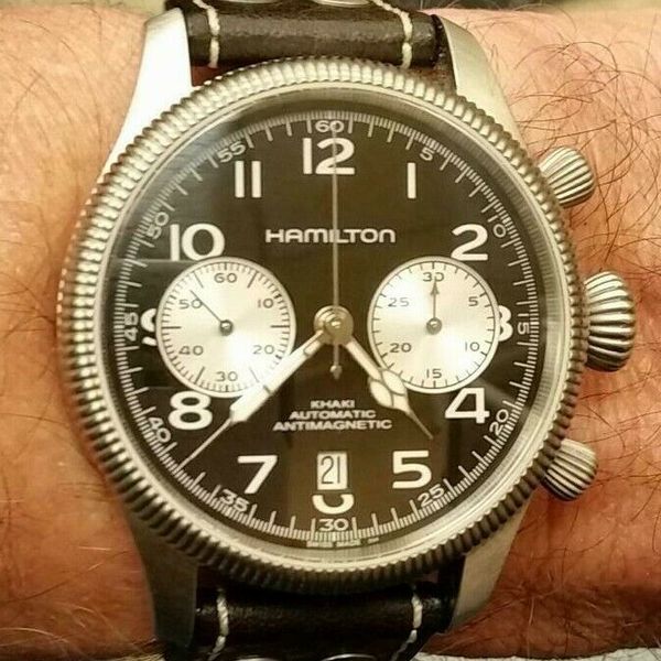 Hamilton Khaki Pioneer Chronograph Watch H60416533 with Box | WatchCharts