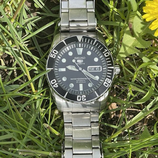 Seiko 5 Sports Men's Black Watch SNZF17 Sea Urchin | WatchCharts Marketplace