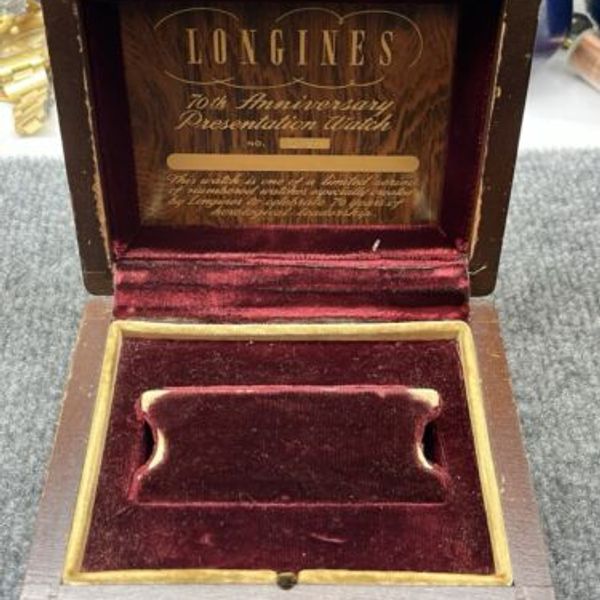 RARE Longines 70th Anniversary Presentation Wooden Watch Box NO. D35 ...