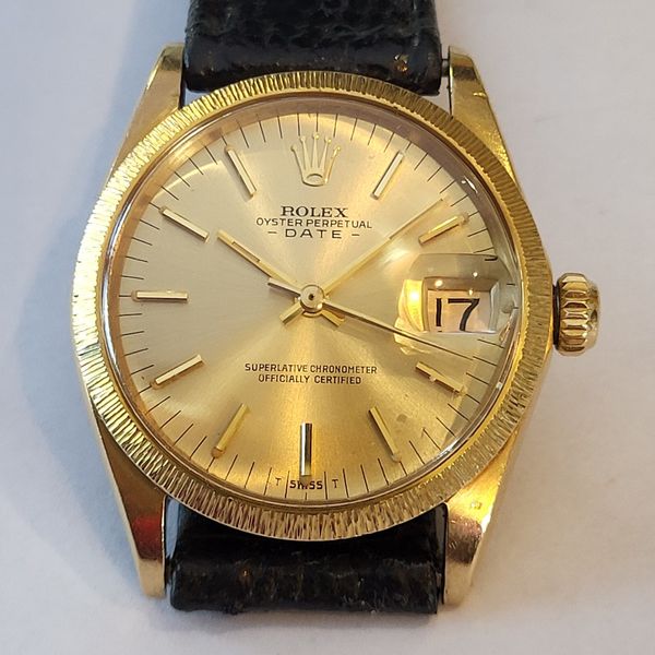 L29 RARE 18K SOLID GOLD ROLEX MIDSIZE REFERENCE 6629 AUTOMATIC DATE ...