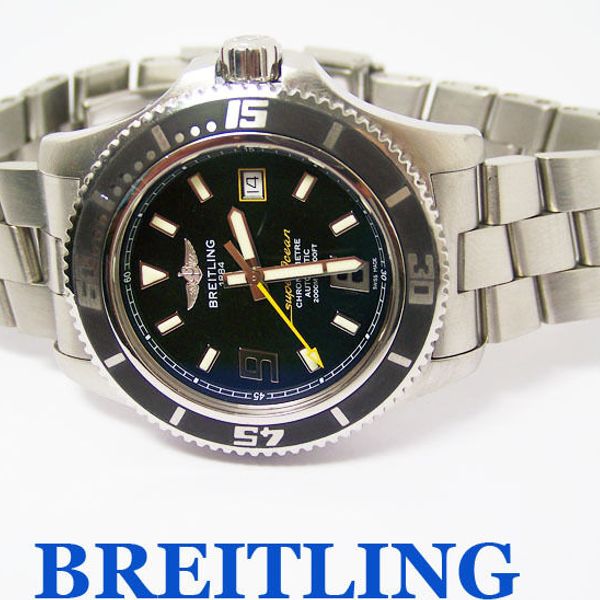 Mens BREITLING SUPEROCEAN Automatic Chronometer Watch 2000m / 6600 ft ...