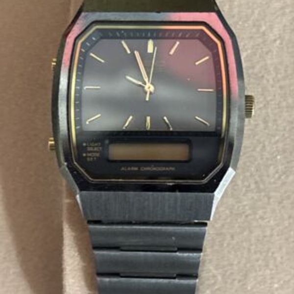 Vintage Seiko H601-5479 Men's Dual Time Watch Ani-Digi NEEDS BATTERY | WatchCharts Marketplace