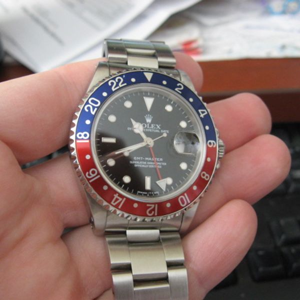 Fs: Rolex 16700 stainless gmt master i red/blue | WatchCharts ...