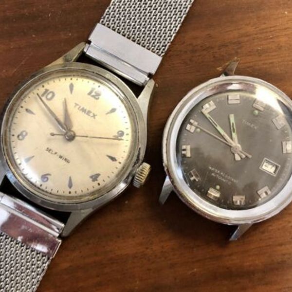 Two Vintage Timex Self Wind Automatic Men’s Watches - Running ...
