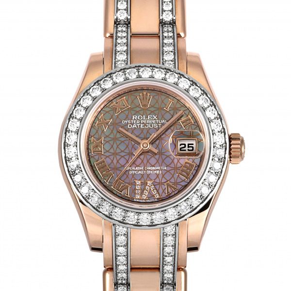 Rolex ROLEX Datejust Lady Pearlmaster 29 80285NR Black Rome/Lotus ...