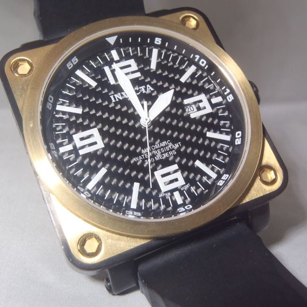 INVICTA CORDUBA HOMAGE 3967 AUTOMATIC GOLD BLACK TONE WATCH RARE ...