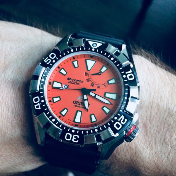 Orange Orient M-Force Diver | WatchCharts Marketplace