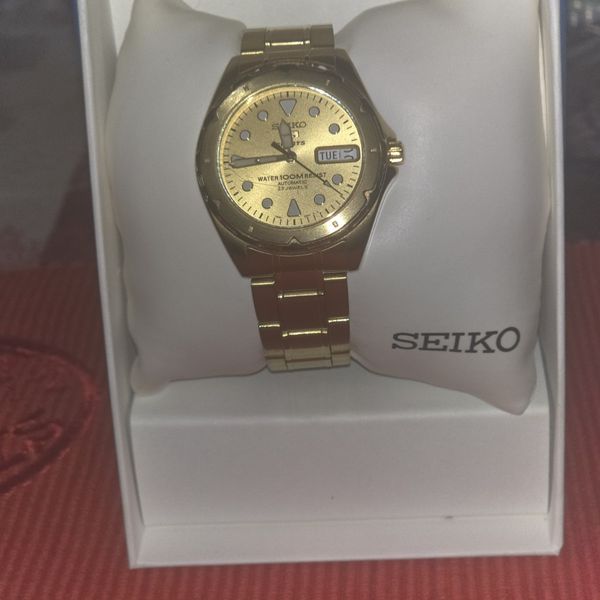 Seiko 5 Sports Gold Tone Men's Watch - Model-7536-0190 A4 | WatchCharts ...