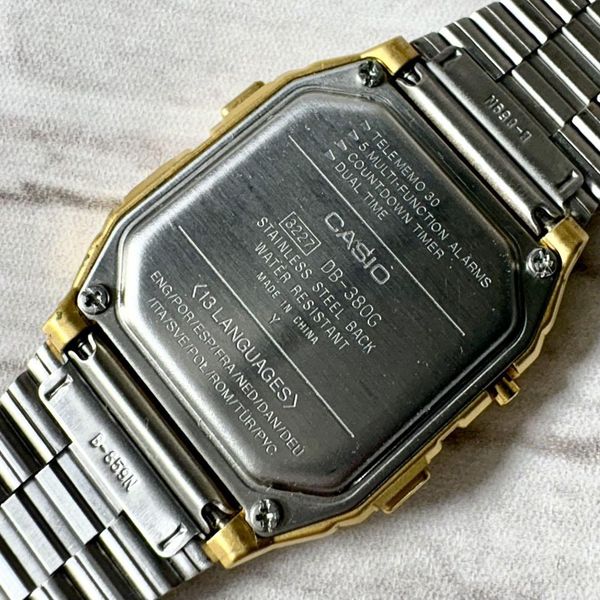 CASIO Databank DB-380G Gold Digital Watch Vintage Quartz No Box ...