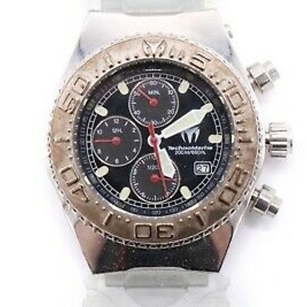 TECHNO SPORT by Technomarine 200m 660 ft Stainless Steel Chronograph ...