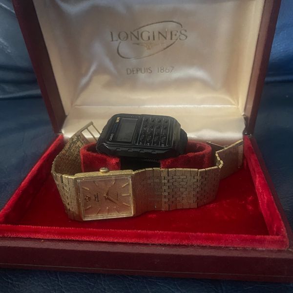 Regent Jewellers Gold Tank Mechanical Watch + Casio + Longines Box ...
