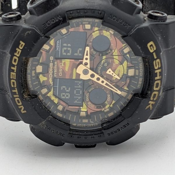 Casio G-SHOCK GA-100CF Camouflage Analog-Digital Watch AS-IS For Parts ...