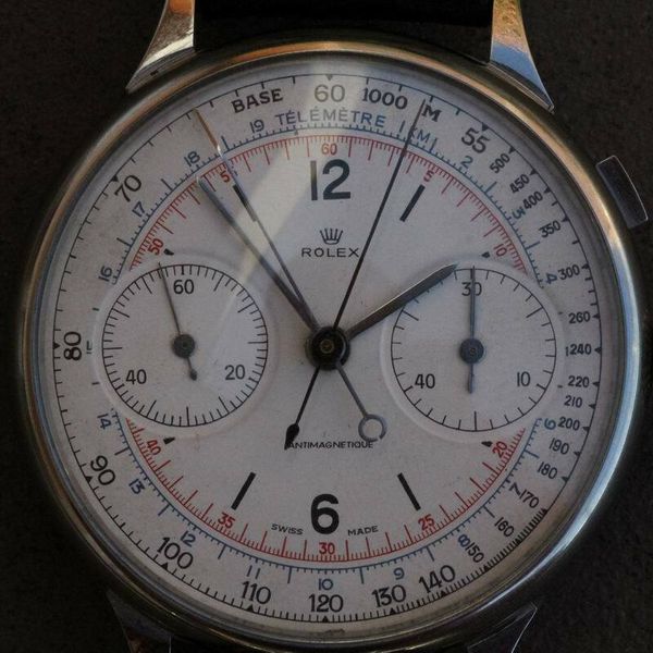 vintage split chronograph wrist watch ROLEX valjoux 55 | WatchCharts