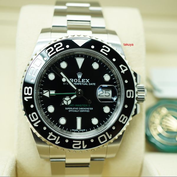 FSOT:BNIB Rolex 116710LN GMT MASTER II CERAMIC BEZEL SS RANDOM SERIAL ...
