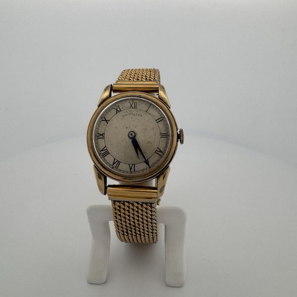 1950s Hamilton Men's Automatic 10K Gold Filled Running Wristwatch ...