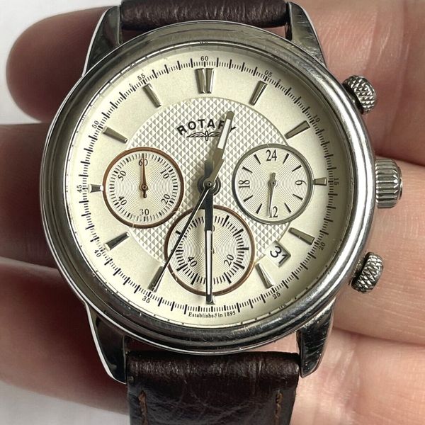 Men's Rotary Old Monaco Chronograph Watch Fully Working New Battery ...